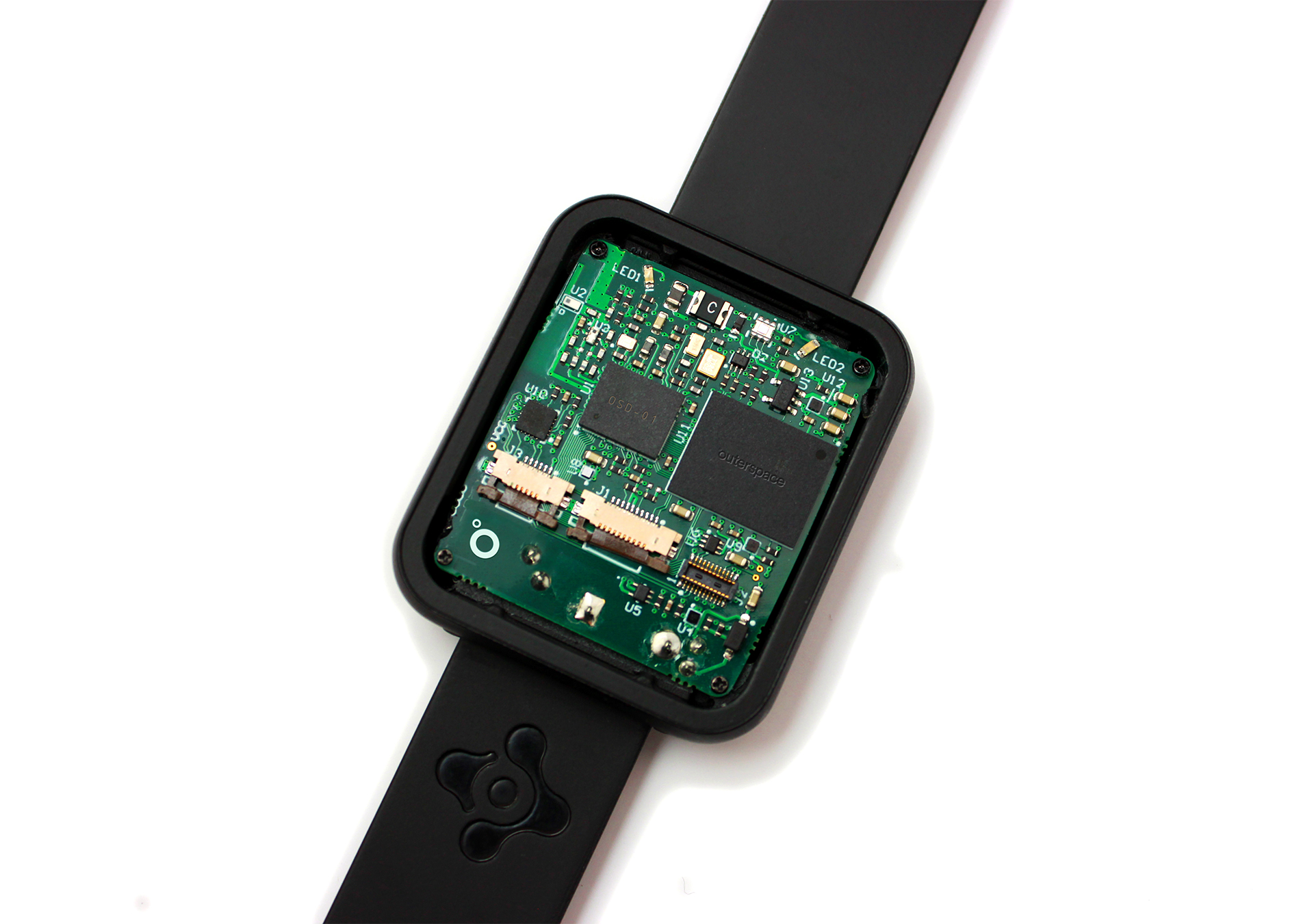 smartwatch design monitors health - outerspace design